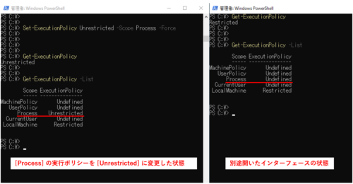 Powershellの実行ポリシーを変更する(Set-ExecutionPolicy)
